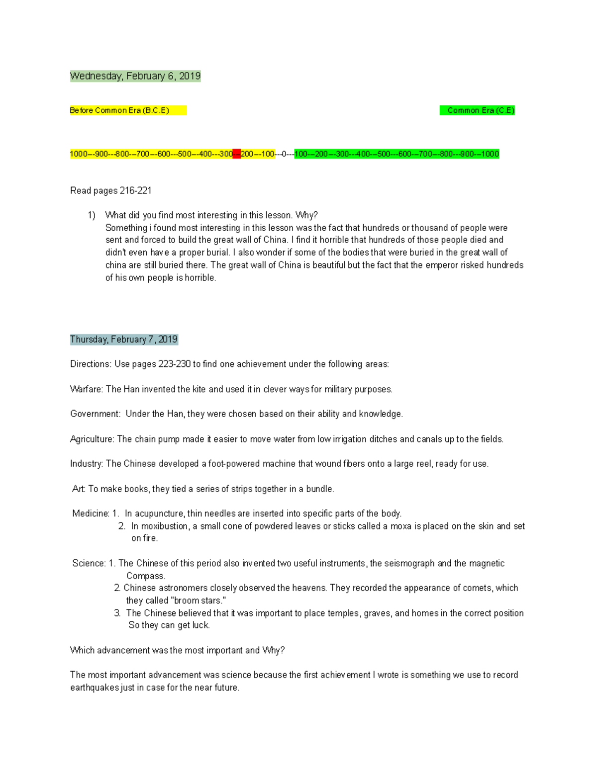 Period 2- History Notes- Spring - Wednesday, February 6, 2019 Before ...