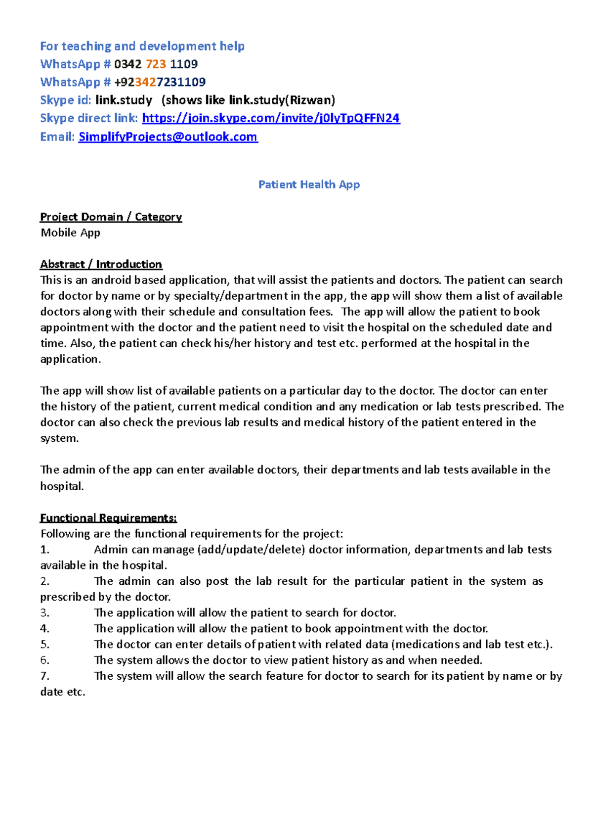 Patient Health App - Final Project - VU - Studocu