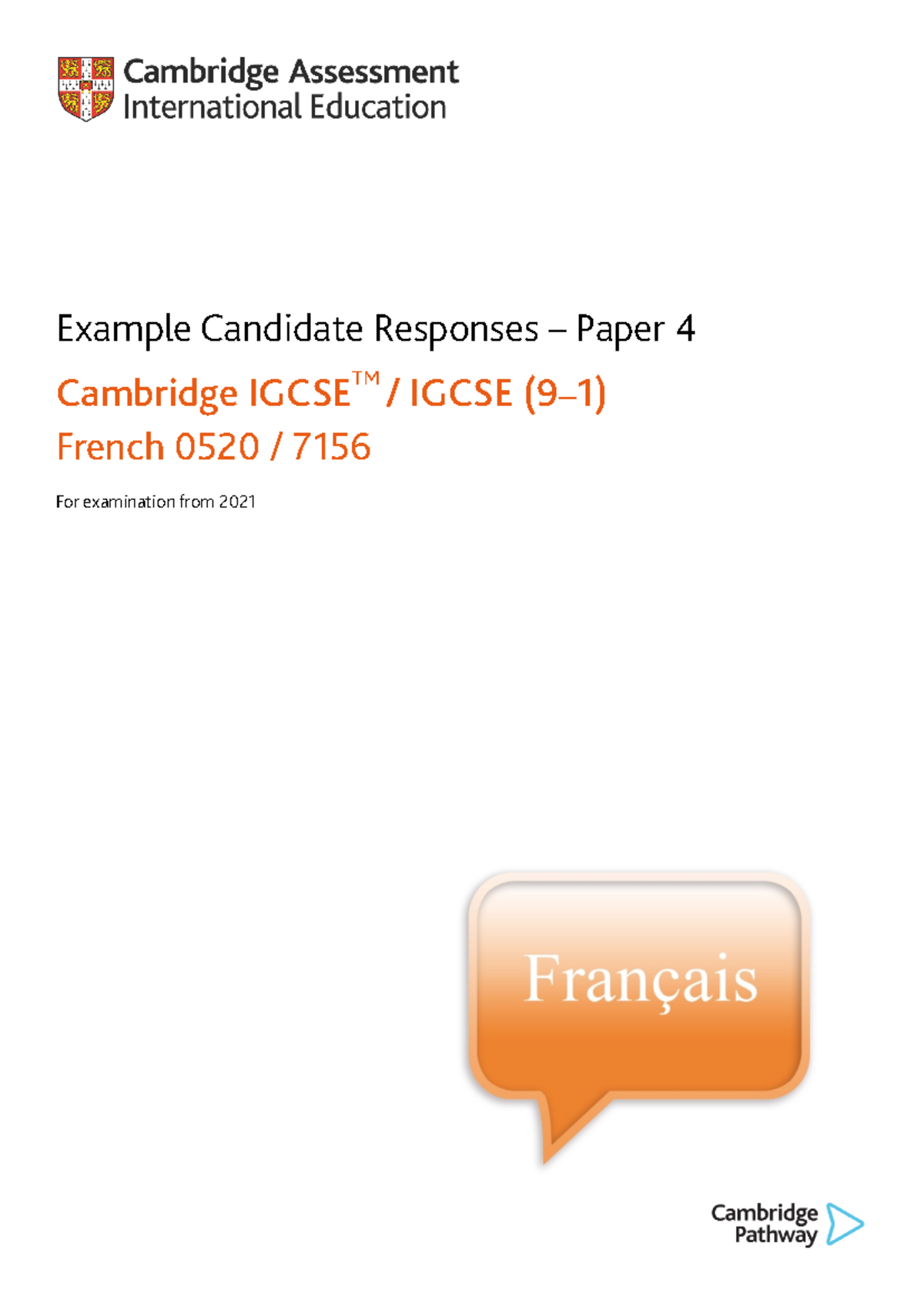 0520 Example Candidate Responses Paper 4 (for examination from 2021 ...