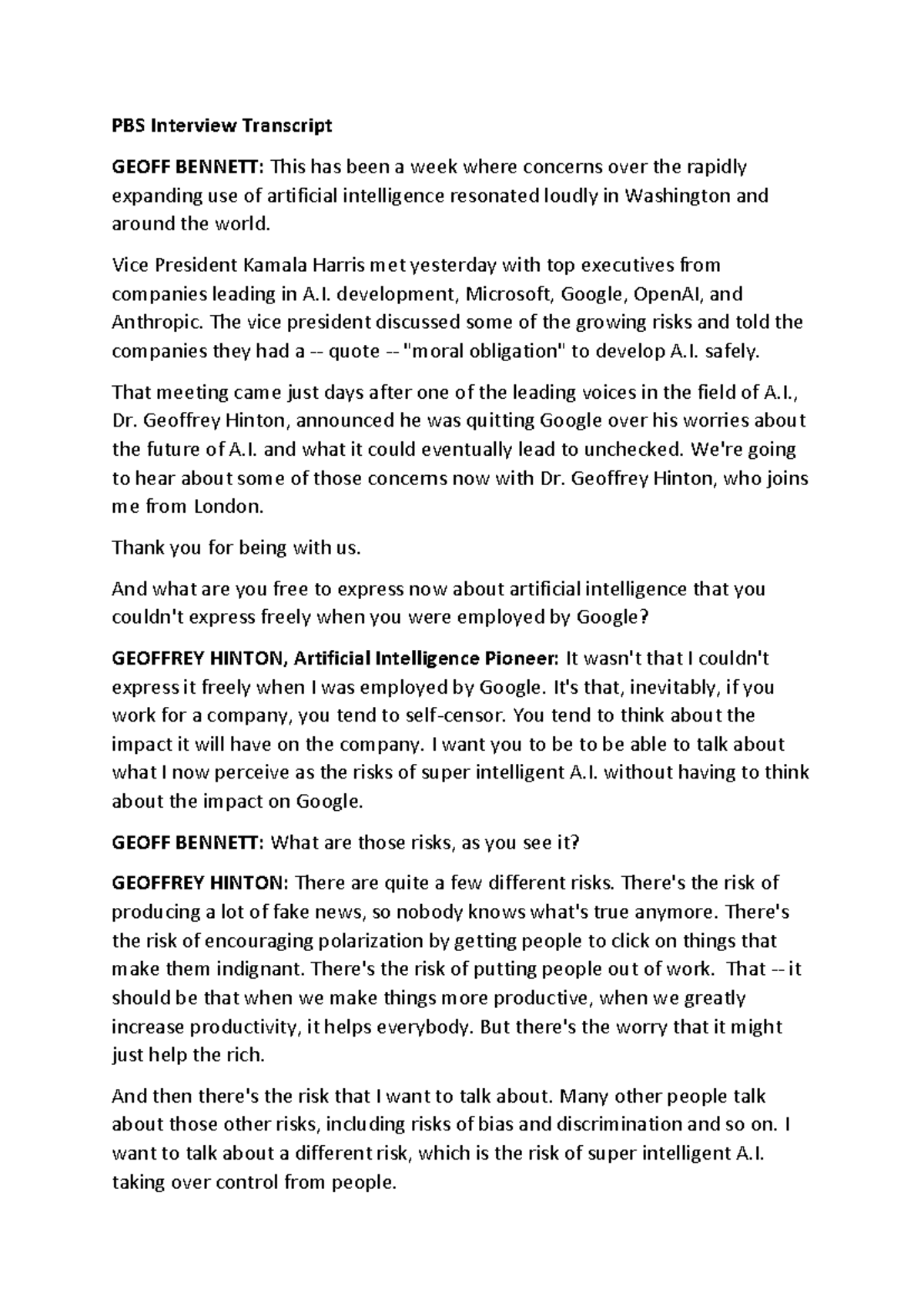 2. TMA PBS Hinton AI Interview Transcript - PBS Interview Transcript ...