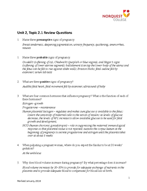 UNIT 4 MAT - unit four of maternity nursing lecture - UNIT 4 ...