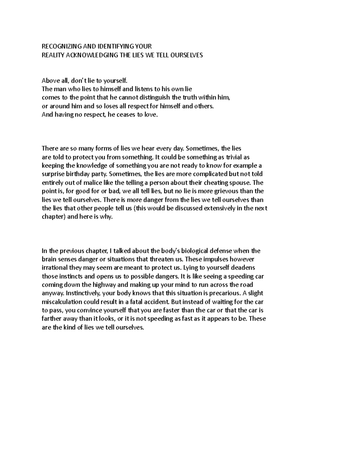 Recognizing AND Identifying YOUR - RECOGNIZING AND IDENTIFYING YOUR ...