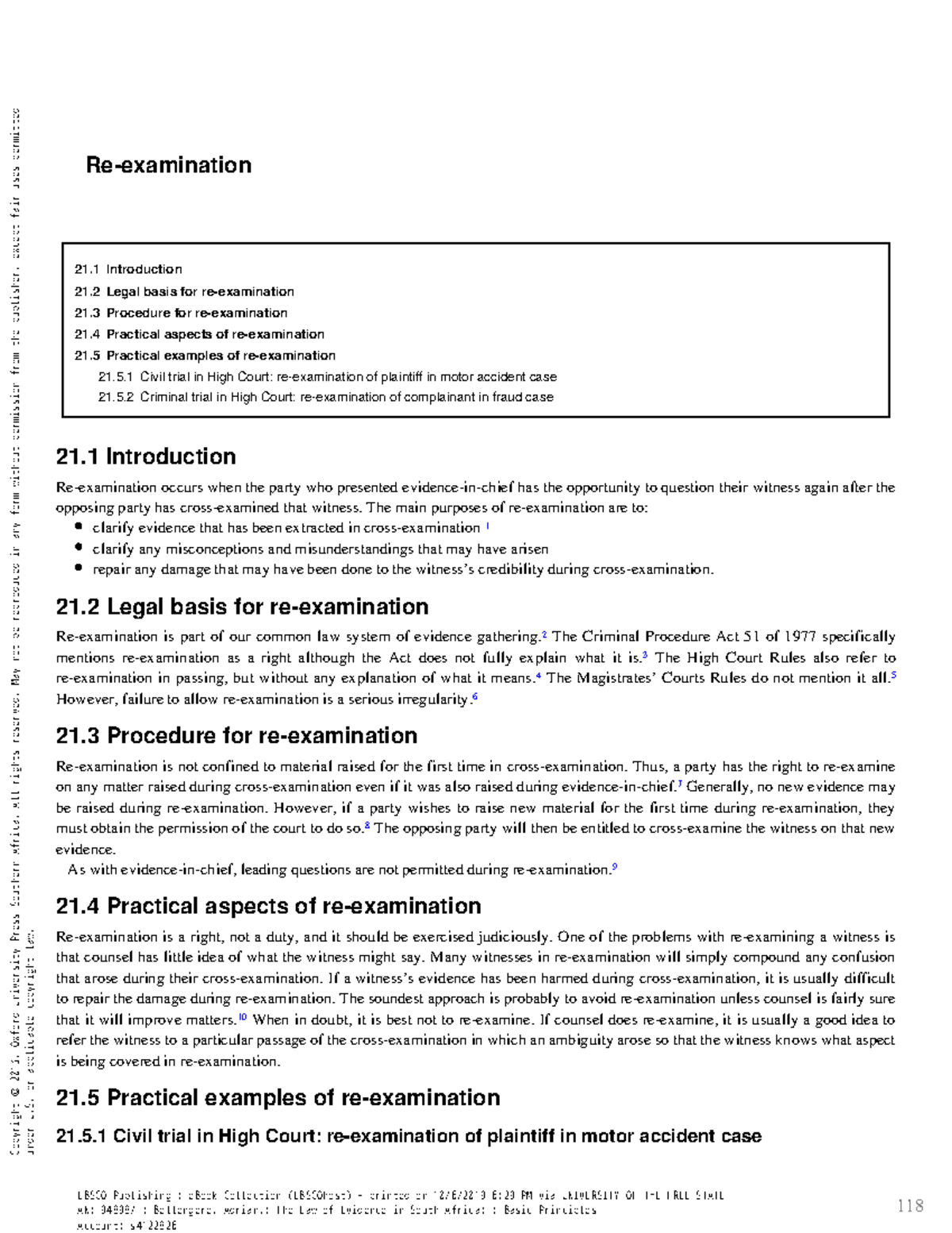 Re-Examination - Good Notes - 118 Chapter 21: Re-examination 21 ...