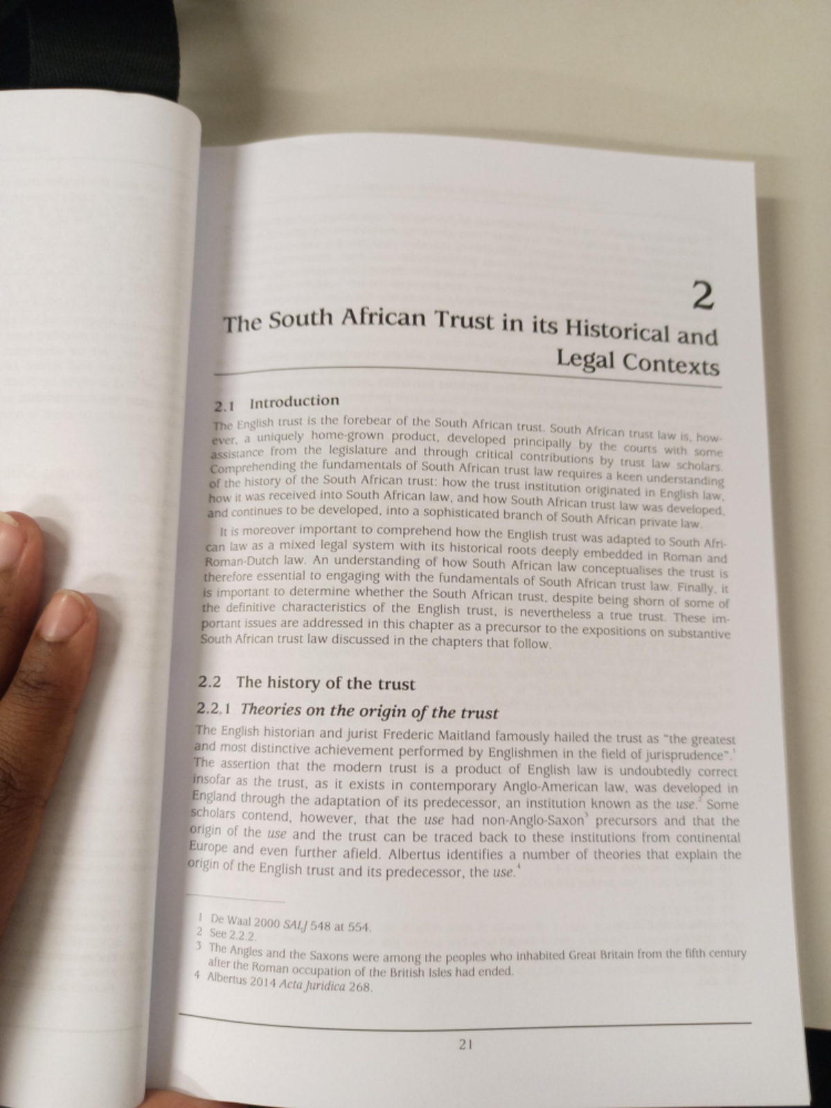 Su 2 trust - Study unit 2 - 2 The South African Trust in its Historical ...