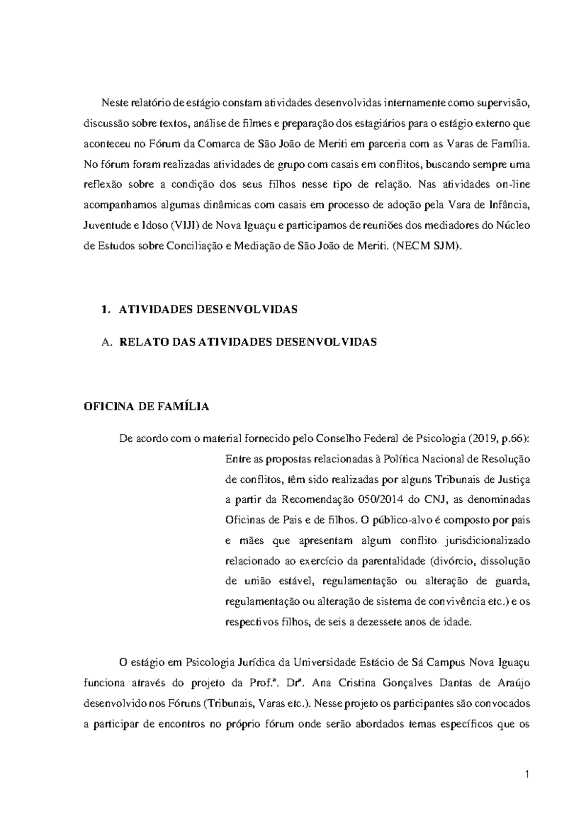 Relatório Final Estagio Imprimir - Neste relatório de estágio constam ...