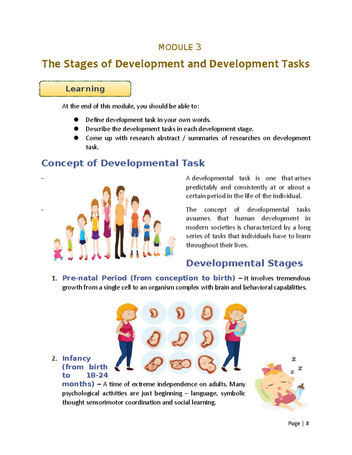 Module 3 Stages of Devt and Devtl Tasks - MODULE 3 The Stages of ...