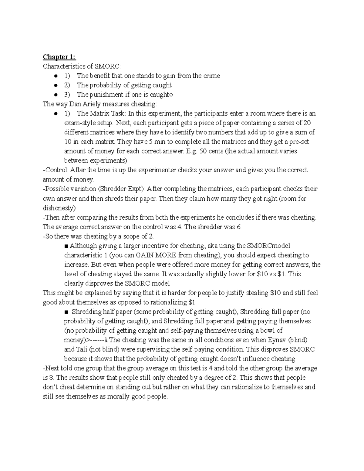 MGT 16 final notes - Chapter 1: Characteristics of SMORC: 1) The ...