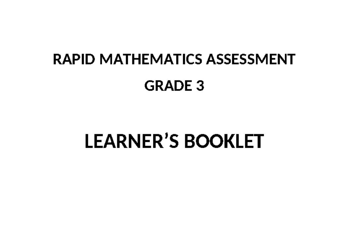 RMA2 Grade 3 Learner's Booklet 7 June 2024 Final - RAPID MATHEMATICS ...