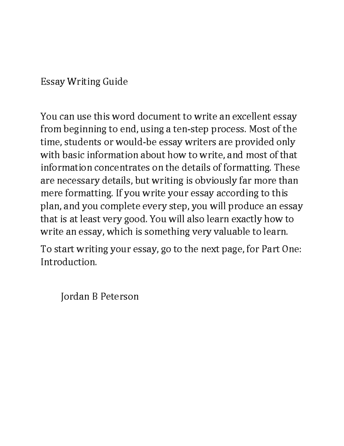 Jordan Peterson Essay Writing Guide Essay Writing Guide You Can Use 