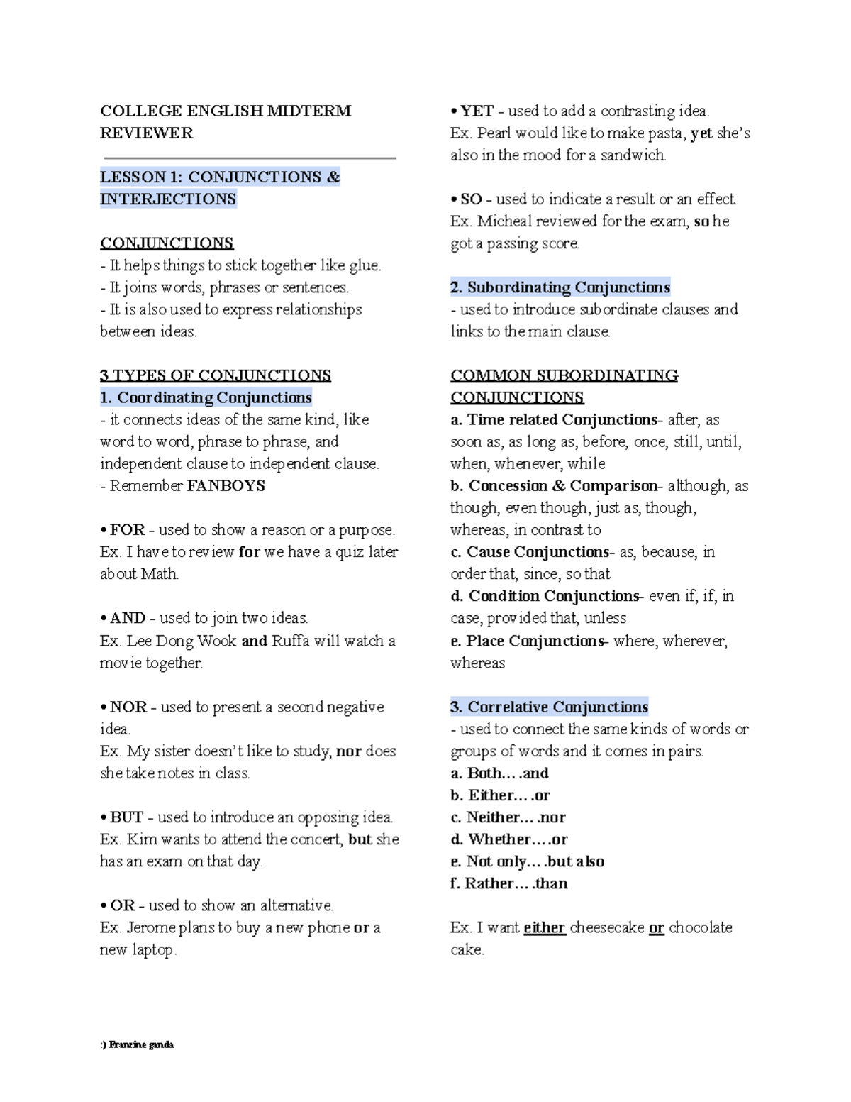 College English Midterm Reviewer - COLLEGE ENGLISH MIDTERM REVIEWER ...