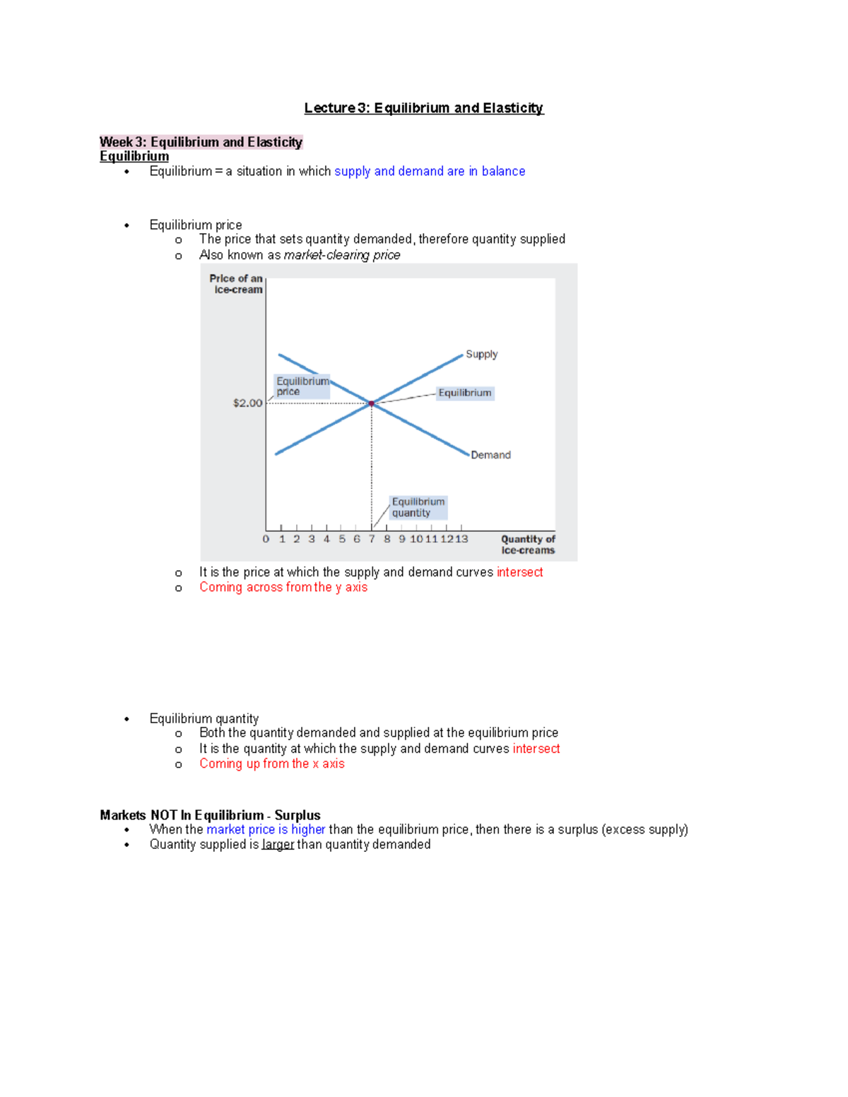 Lecture 3 equilibirum and elasticity - Lecture 3: Equilibrium and ...