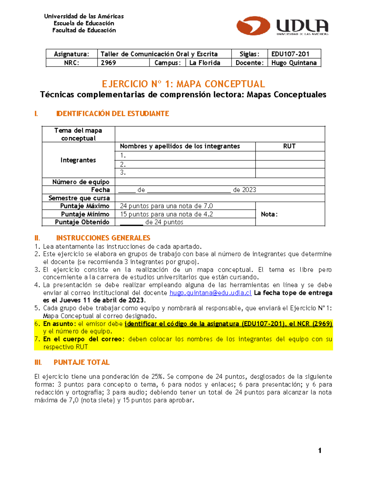 Ejercicio 1. Mapa conceptual - Escuela de Educación Facultad de ...