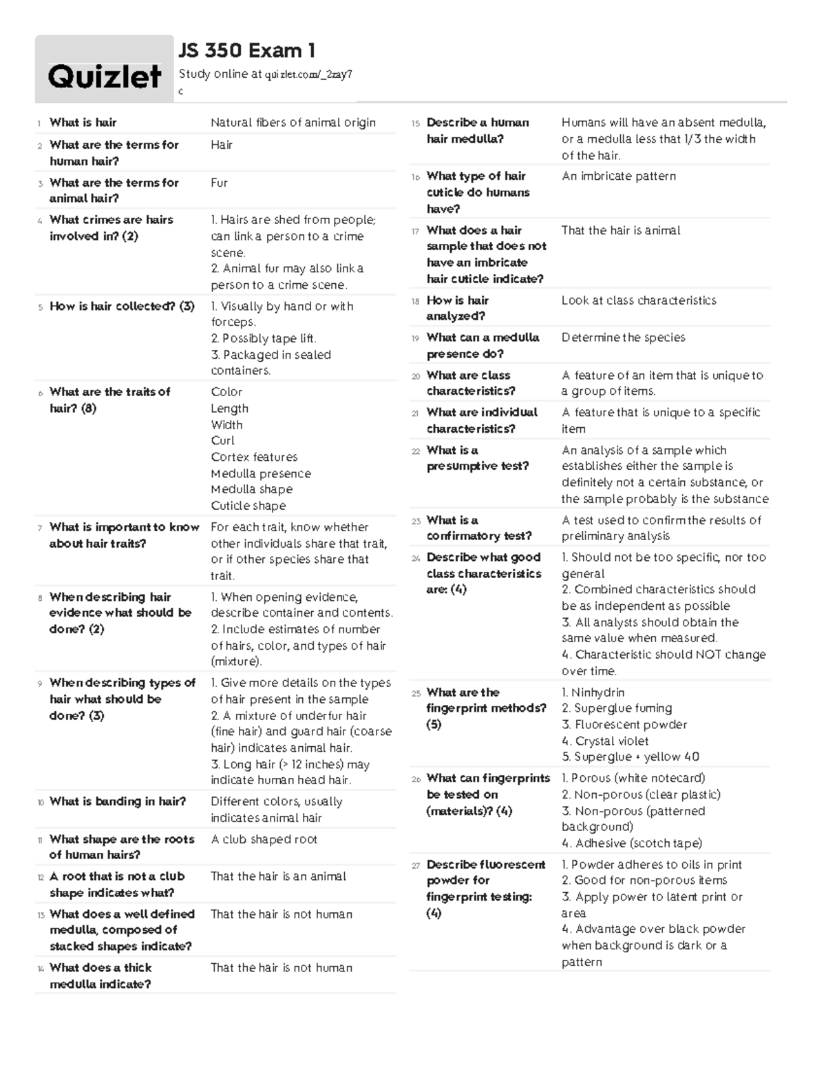 Exam 1 Study Guide What Is Hair Natural Fibers Of Animal Origin 2 Are