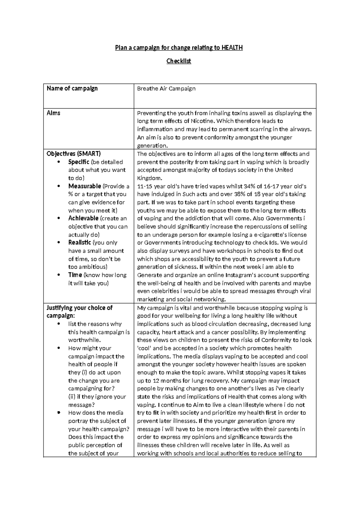 Copy of AC3.1 campaign planning template - Plan a campaign for change ...