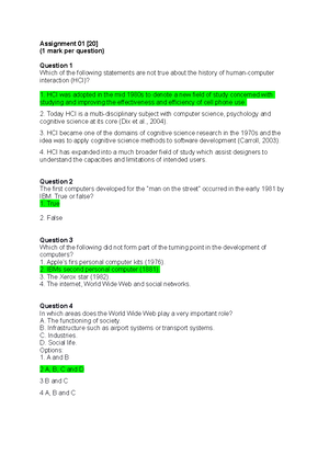 Cos1521Assesments 1 - Just tutorial Work - Assessments 1 -4 Cos ...