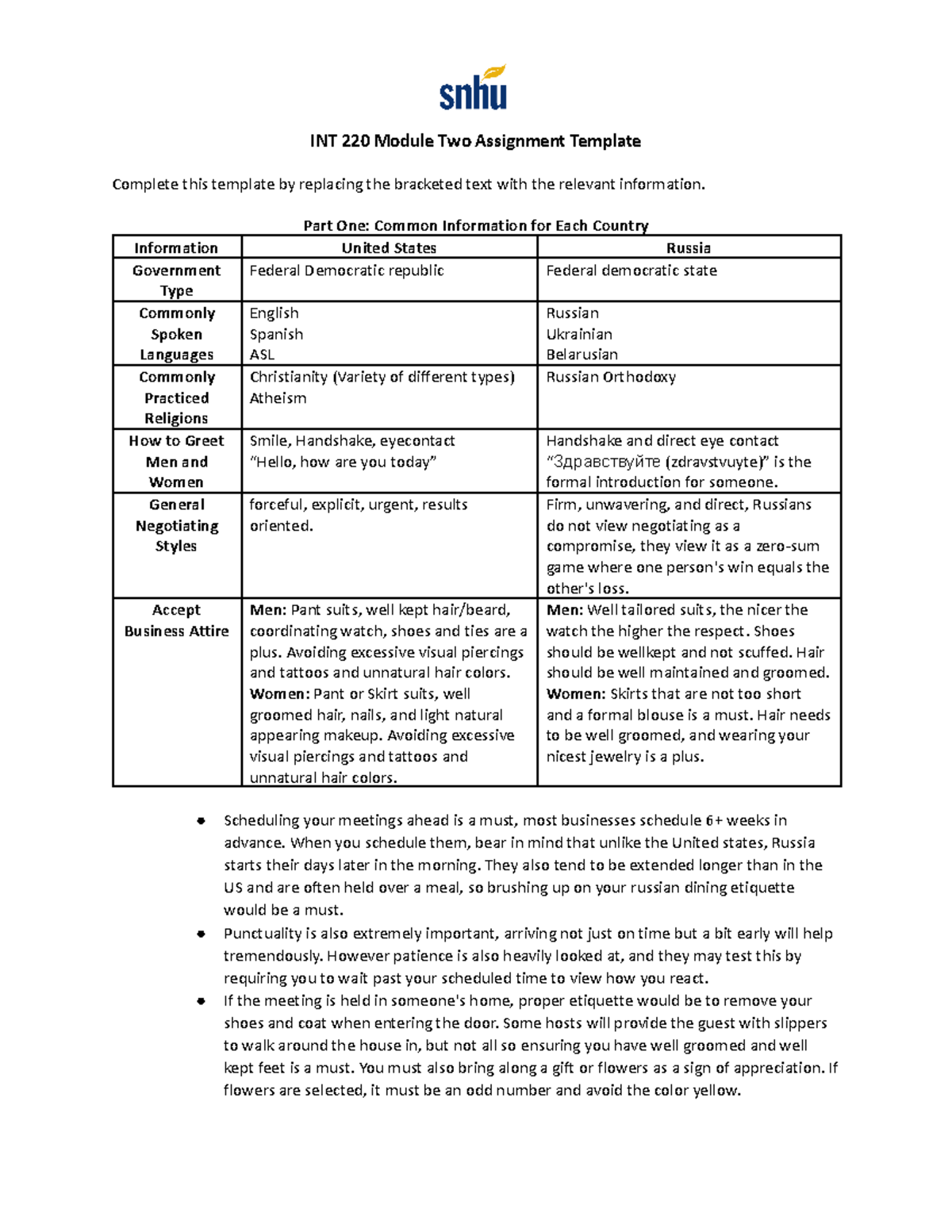 Int 220 Module Two Assignment Template Int 220 Module Two Assignment Template Complete This