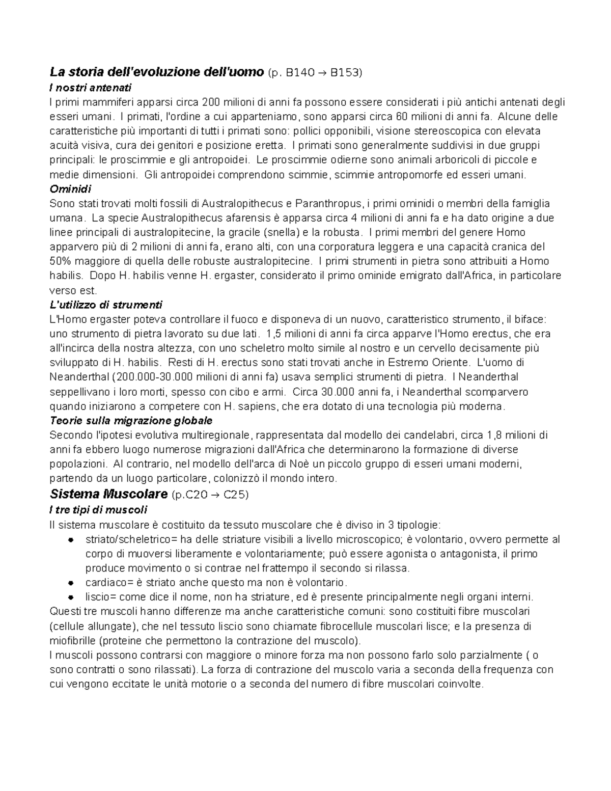 Biologia ominidi e muscoli - La storia dell'evoluzione dell'uomo (p ...