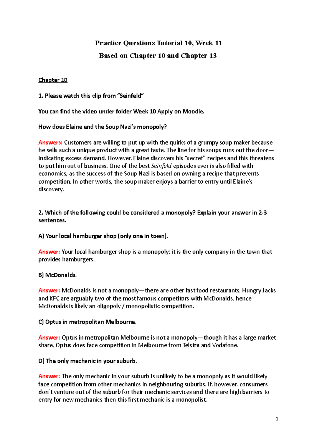 Practice Questions Chapters 10 and 13 Suggested solution guide. docx ...