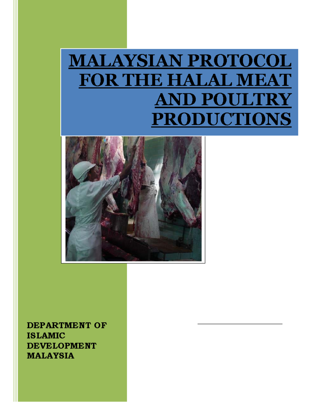 Protocol halal meat poultry - - Studocu
