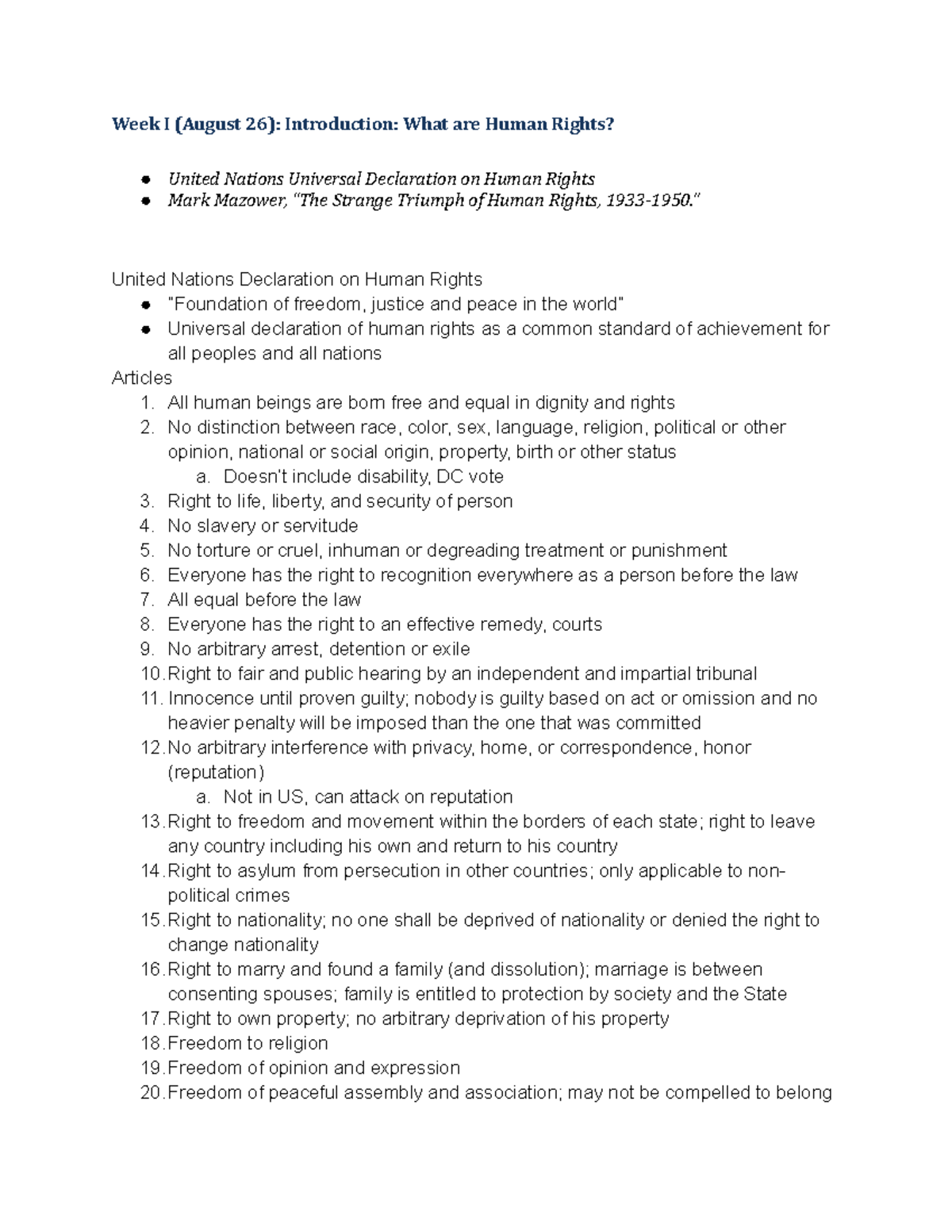 Universal Declaration of Human Rights - ” United Nations Declaration on ...
