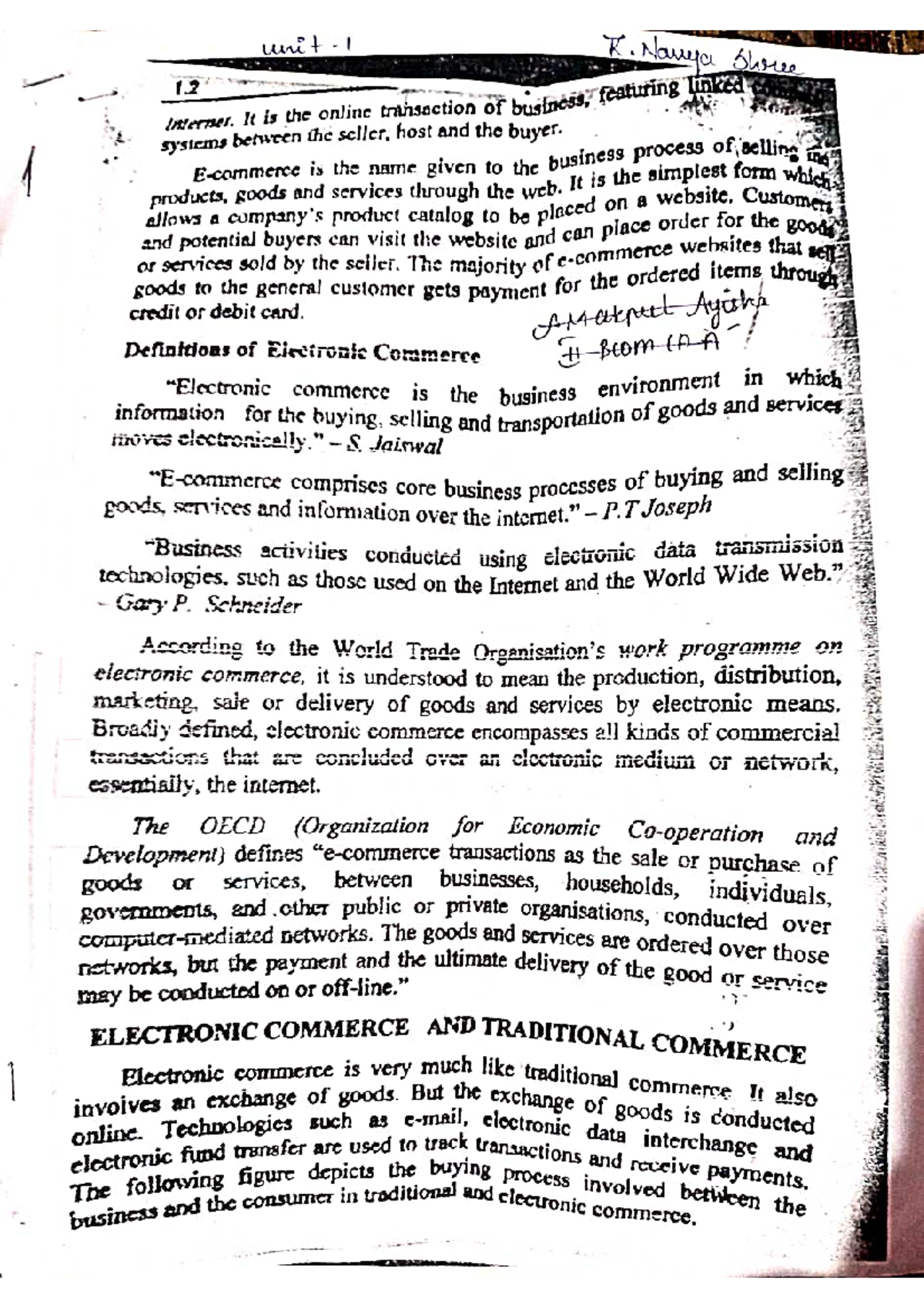 e commerce unit 1 - B.Com (Computer Applications) - Studocu