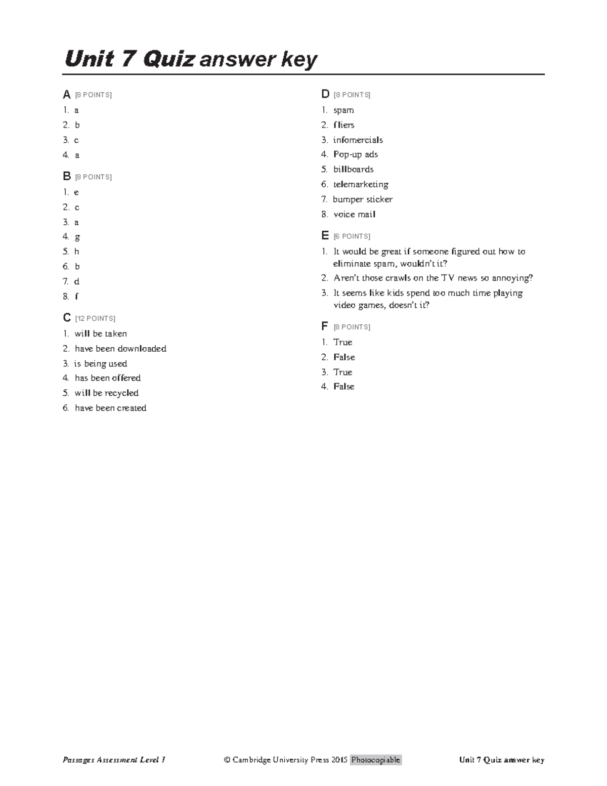 Pdfcoffee - Find solution - A [8 points] a b c a B [8 points] e c a g h ...