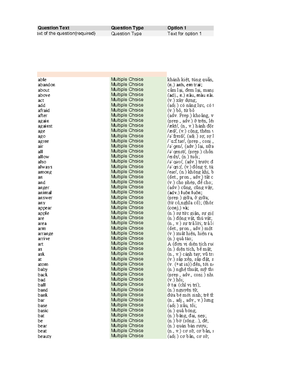 Quizizz Sample Spreadsheet Updated - Question Text Question Type Option ...