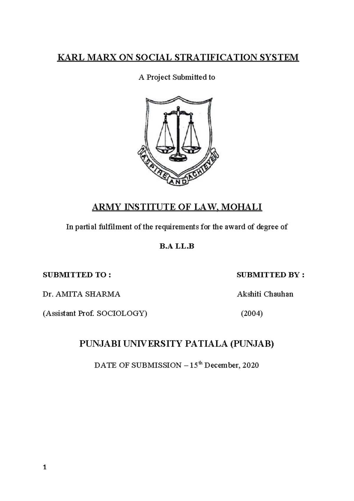 KARL MARX ON Social Stratification System - KARL MARX ON SOCIAL ...