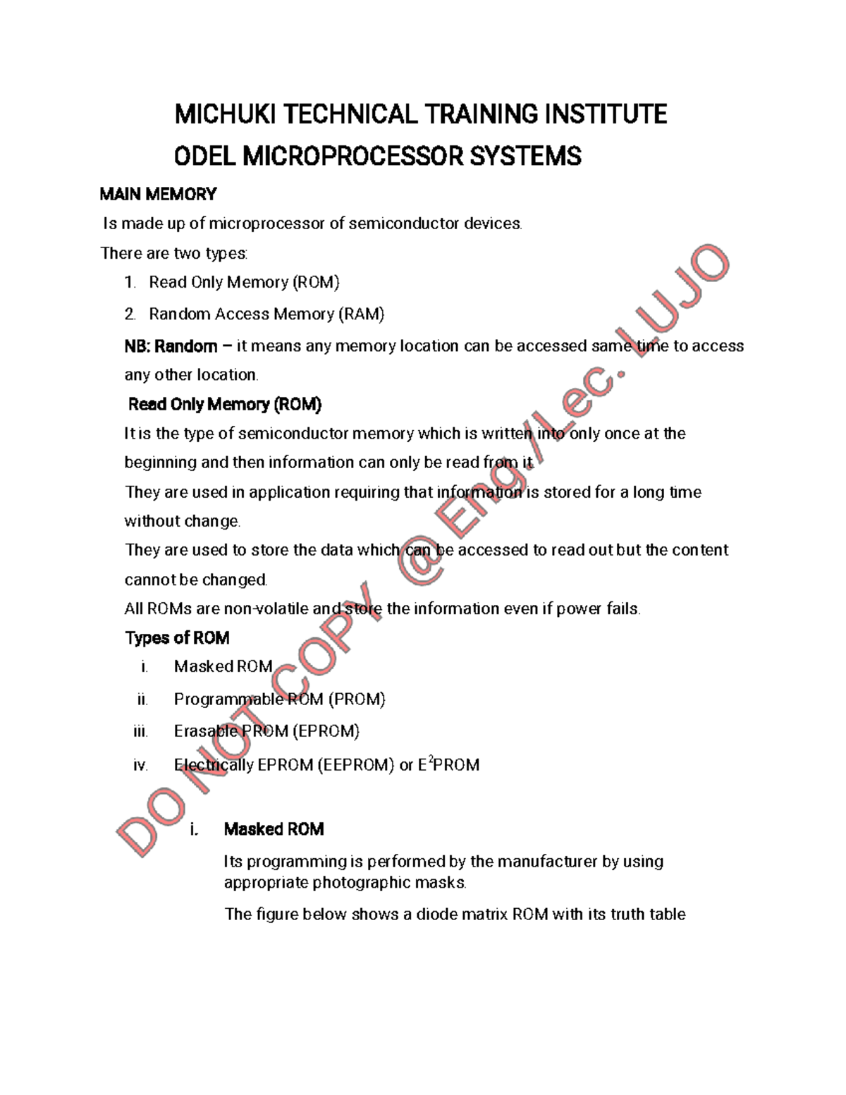 QA ODEL Notes Microprocessor Systems 2 ...