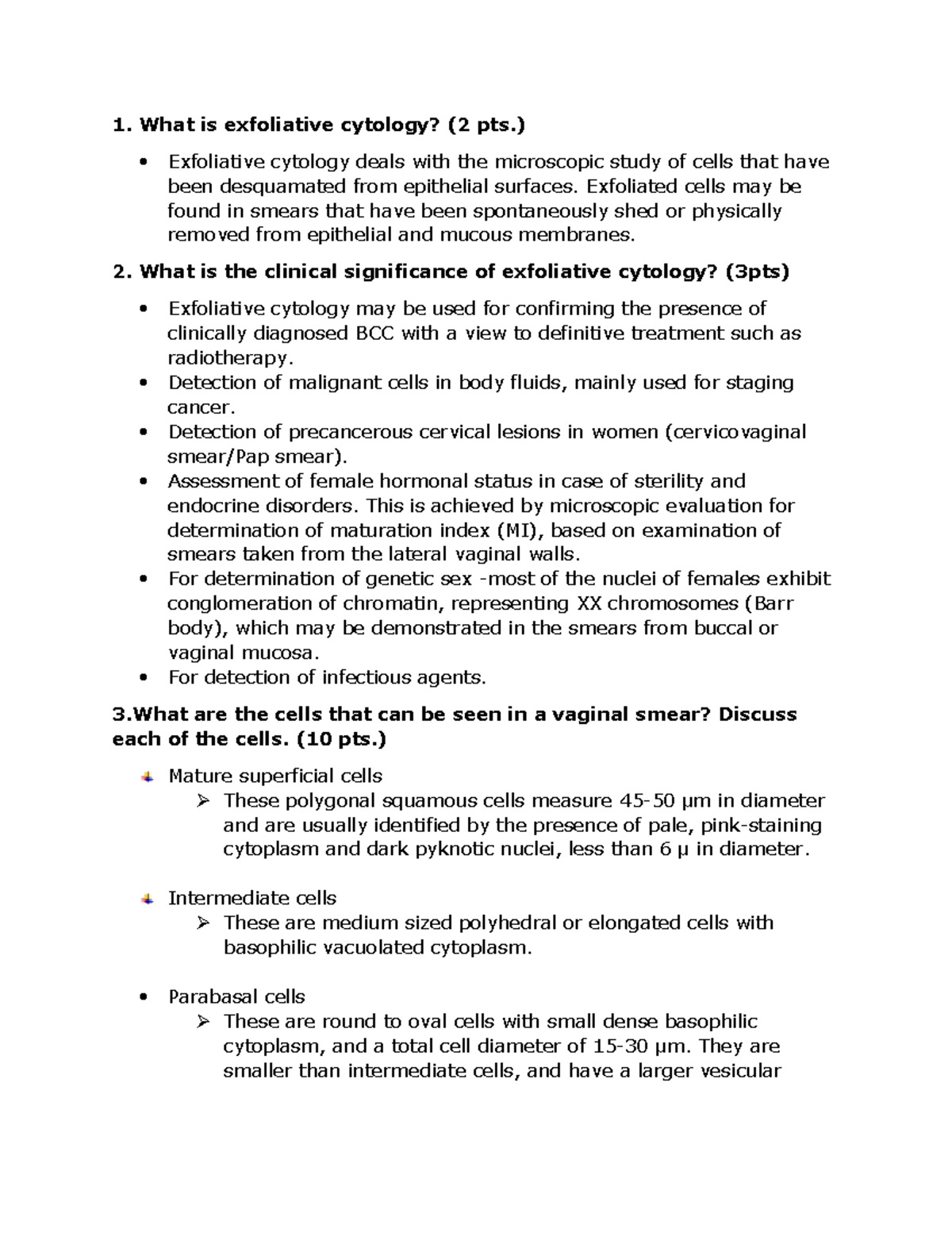 UNIT TASK 17 Specimen for Exfoliative Cytology and Paps Staining - What ...