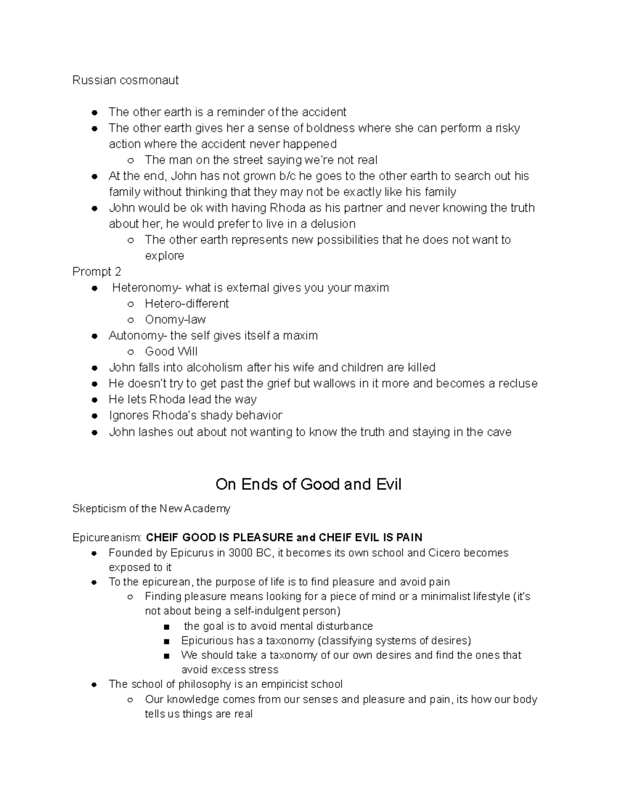 Ethics of the Apocolypse Notes 3 - Russian cosmonaut The other earth is ...