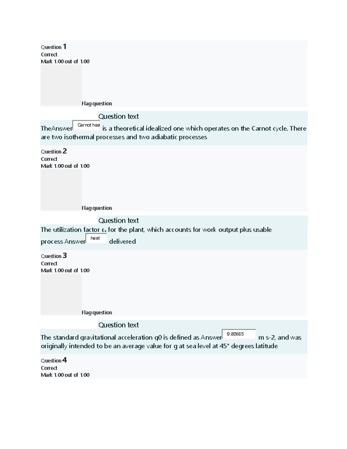 Thermo antok na ako - wao - Question 1 Correct Mark 1 out of 1. Flag ...