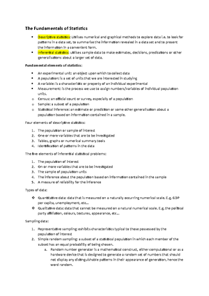 Data Analysis - Module checklist - Data Analysis: LECTURE 1 ...