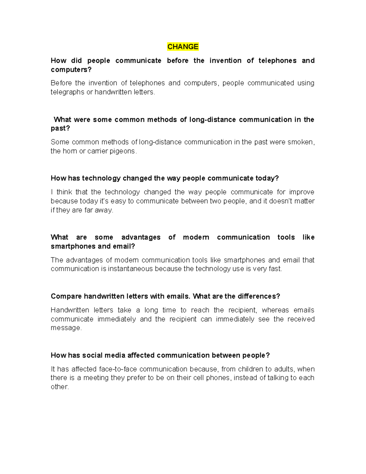 Speaking Jose Xavier - CHANGE How did people communicate before the ...