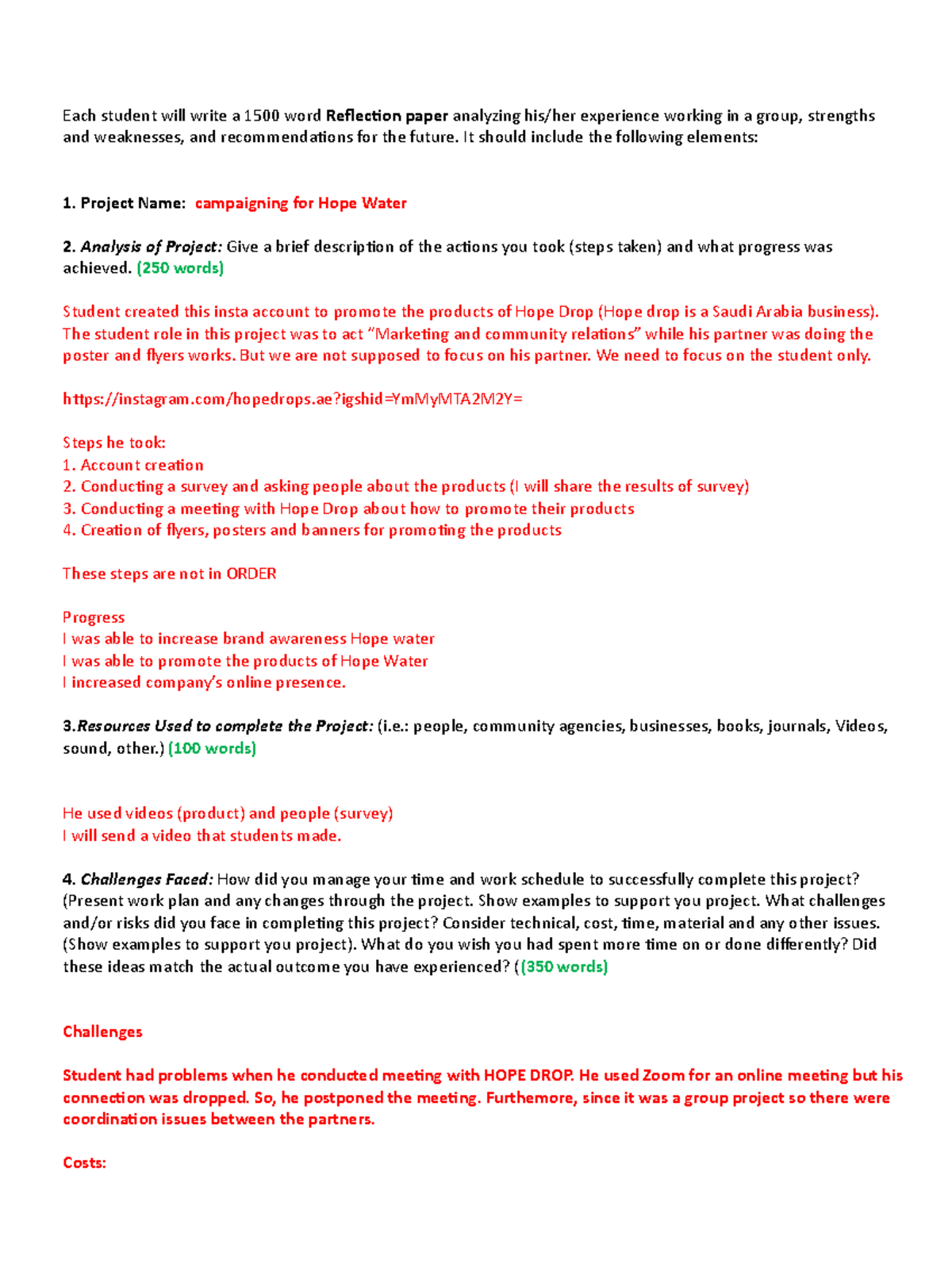 Project Review - Brief (20%)(1) (1) (3) - Each student will write a ...