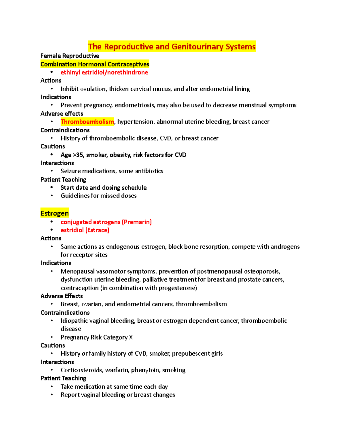 The Reproductive and Genitourinary Systems - Studocu