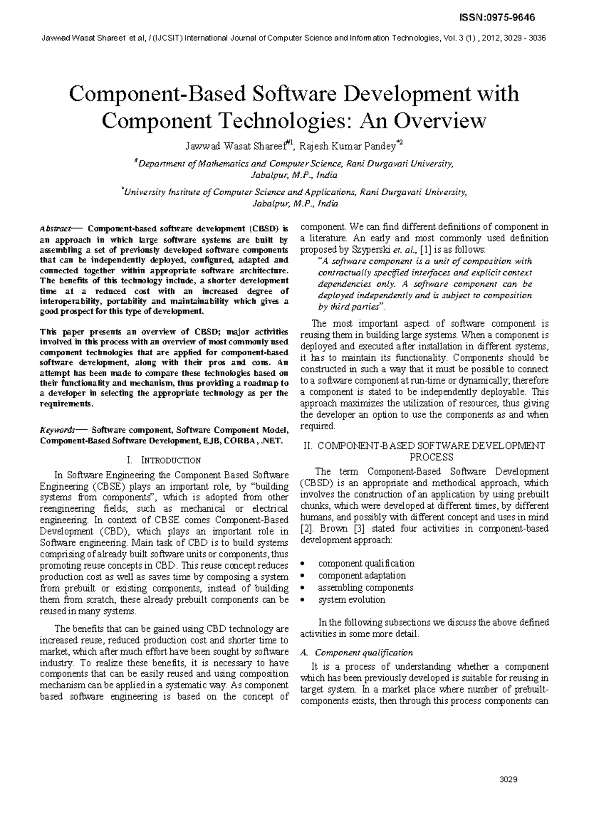 Component based technologies - Component-Based Software Development with Component Technologies ...