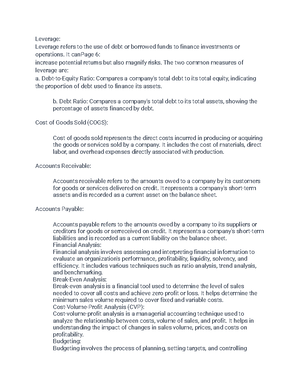 1 - class notes from powerpoint - Importance of Personal Finance ...