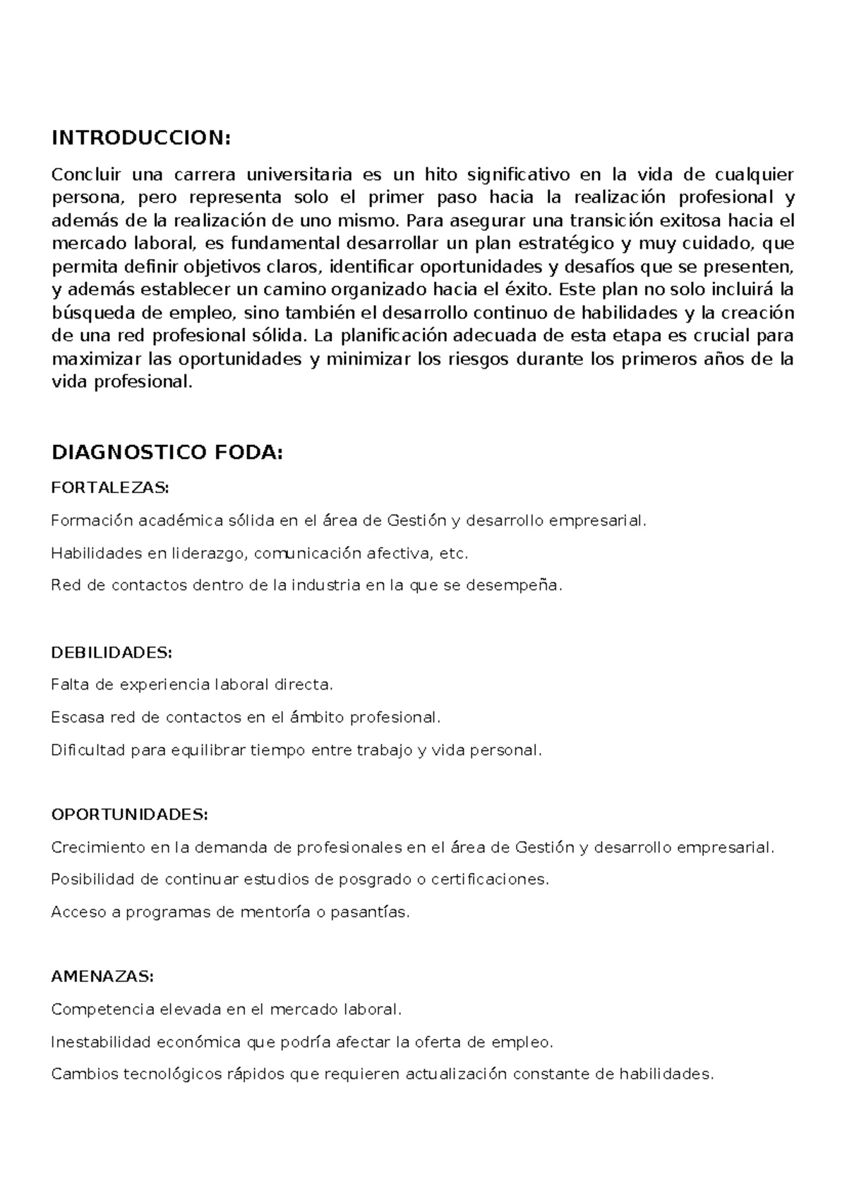 Etapas administración parte 1 doc - INTRODUCCION: Concluir una carrera universitaria es un hito ...