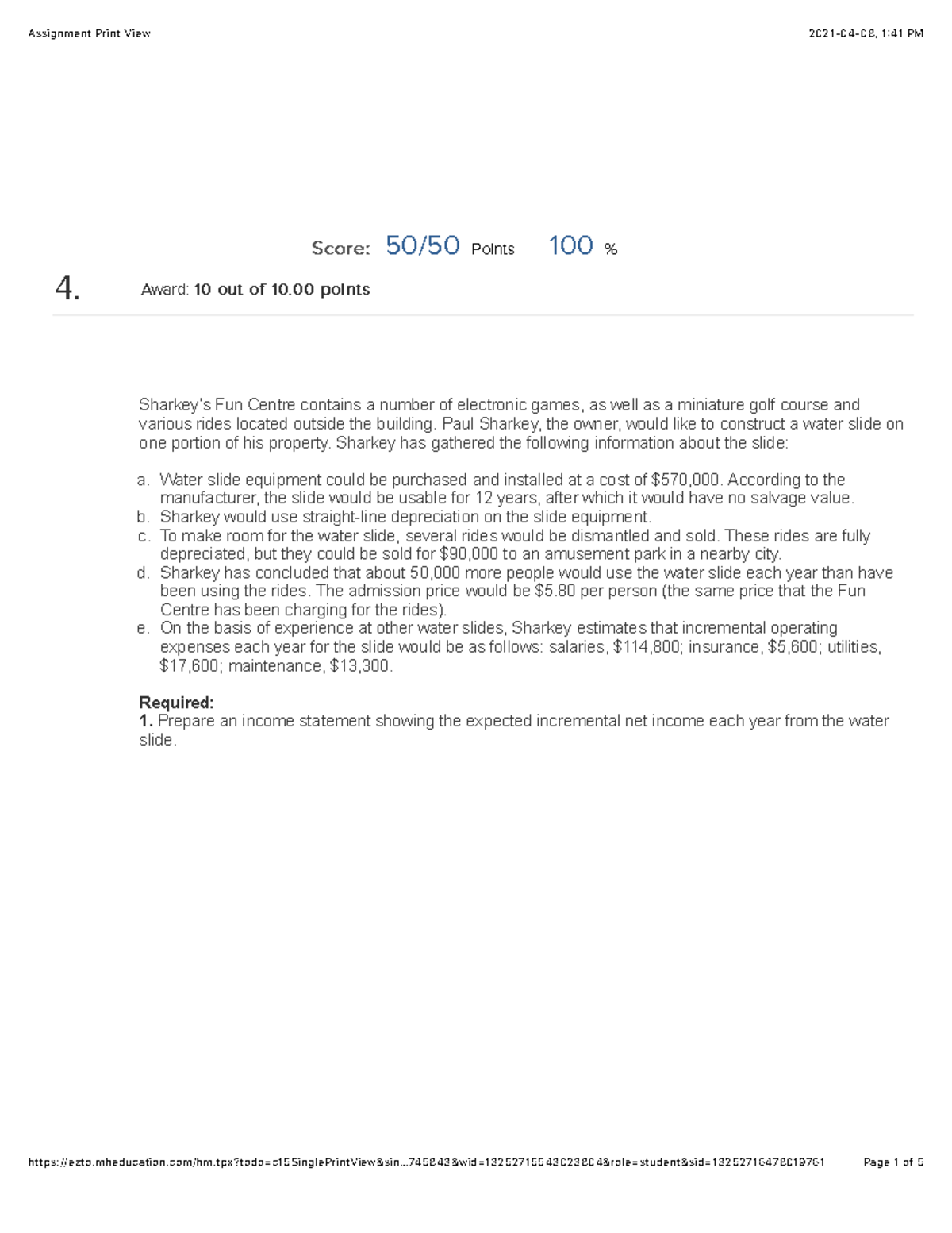 Module 1 - exercise 4. Accounting exercise solved. - 4. Award: 10 out ...