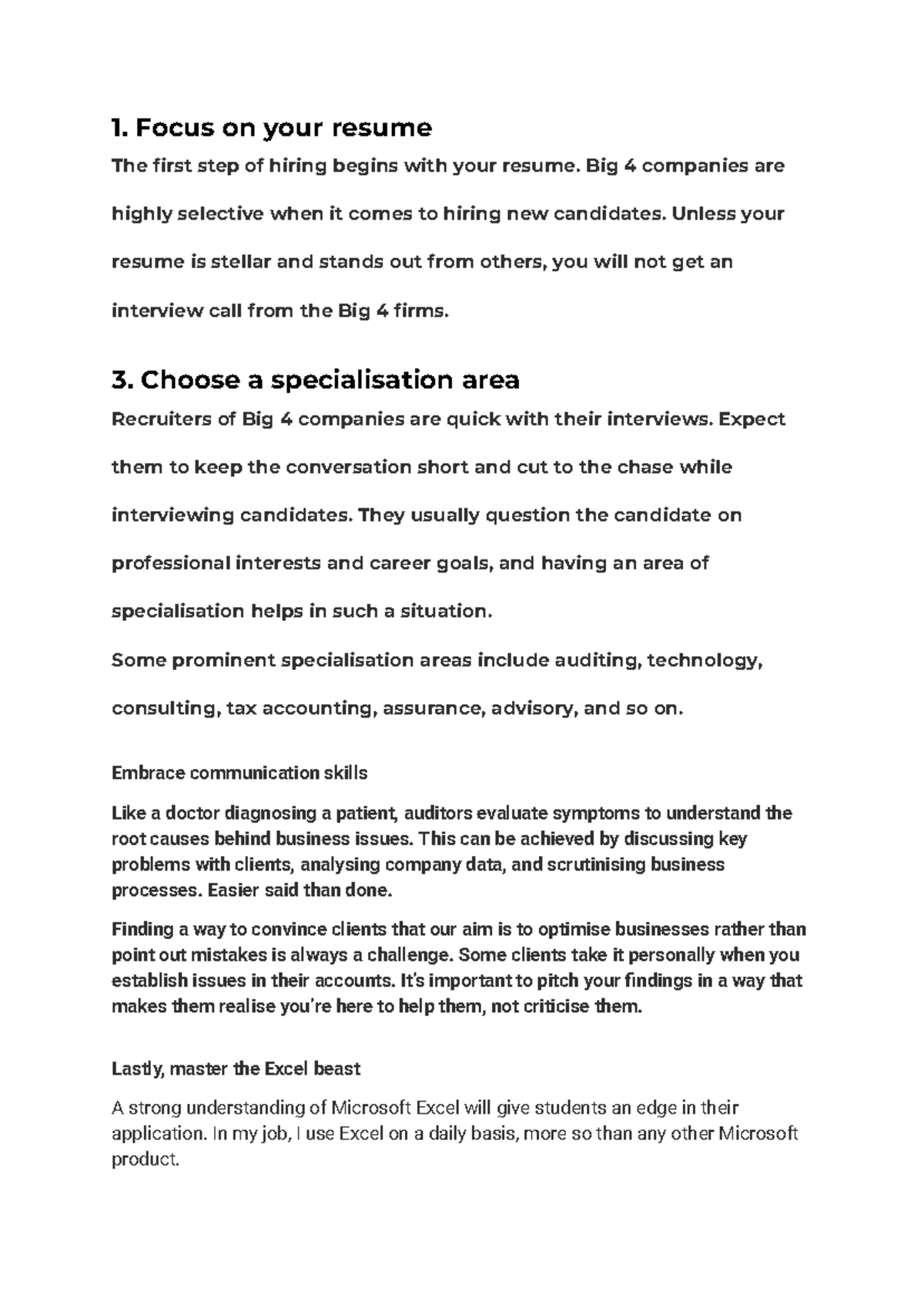 The Big 4 Resume - Summary Data Science. Big Data and Data Variety - 1 ...