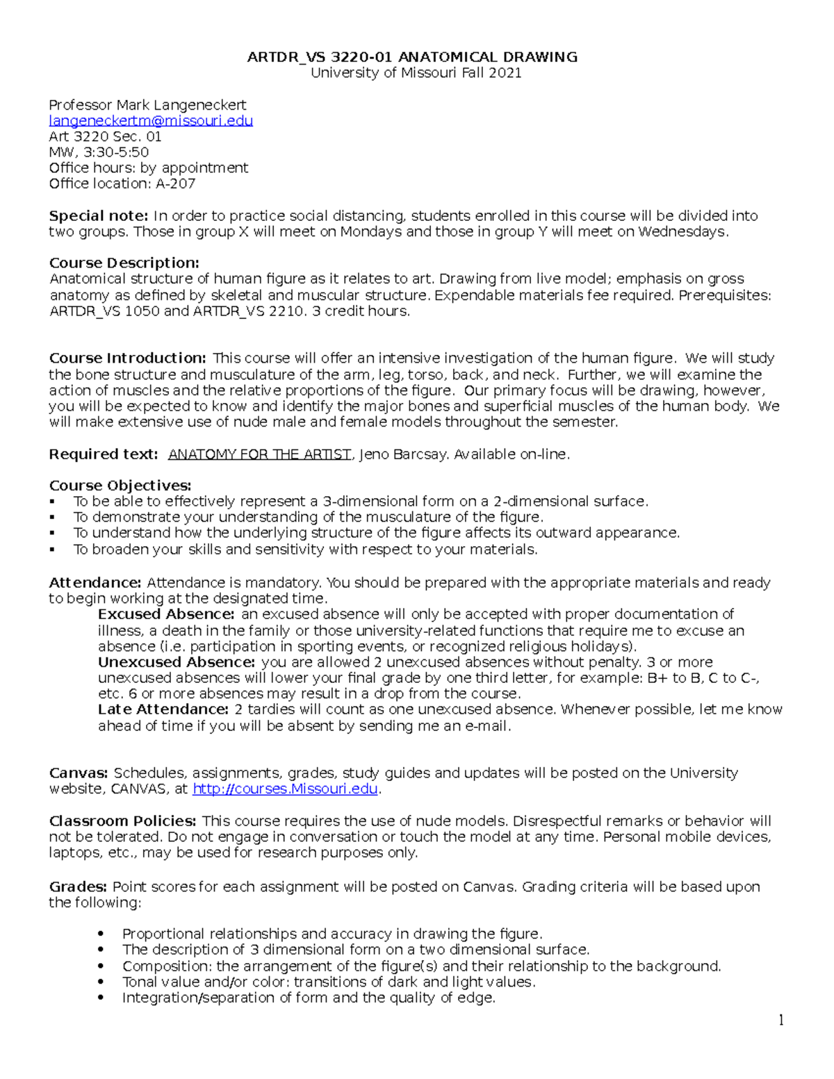 Artdr VS 3220 Langeneckert Fall 2021-1 - ARTDR_VS 3220-01 ANATOMICAL ...