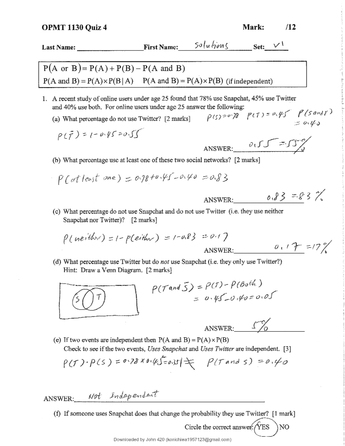 Quiz 4 - Quiz 4 - OPMT 1130 - Studocu
