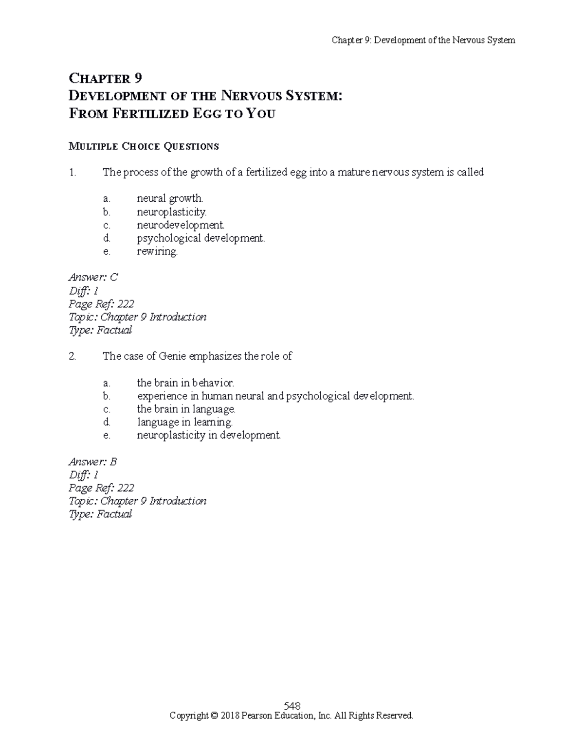 Development of the Nervous System: Multiple Choice Questions - Studocu