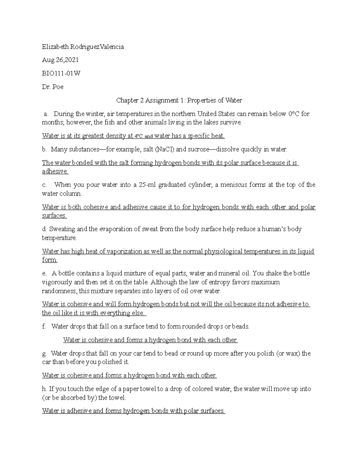 Chapter 2 assessment 1 - Dr.Poe - Elizabeth RodriguezValencia Aug ...