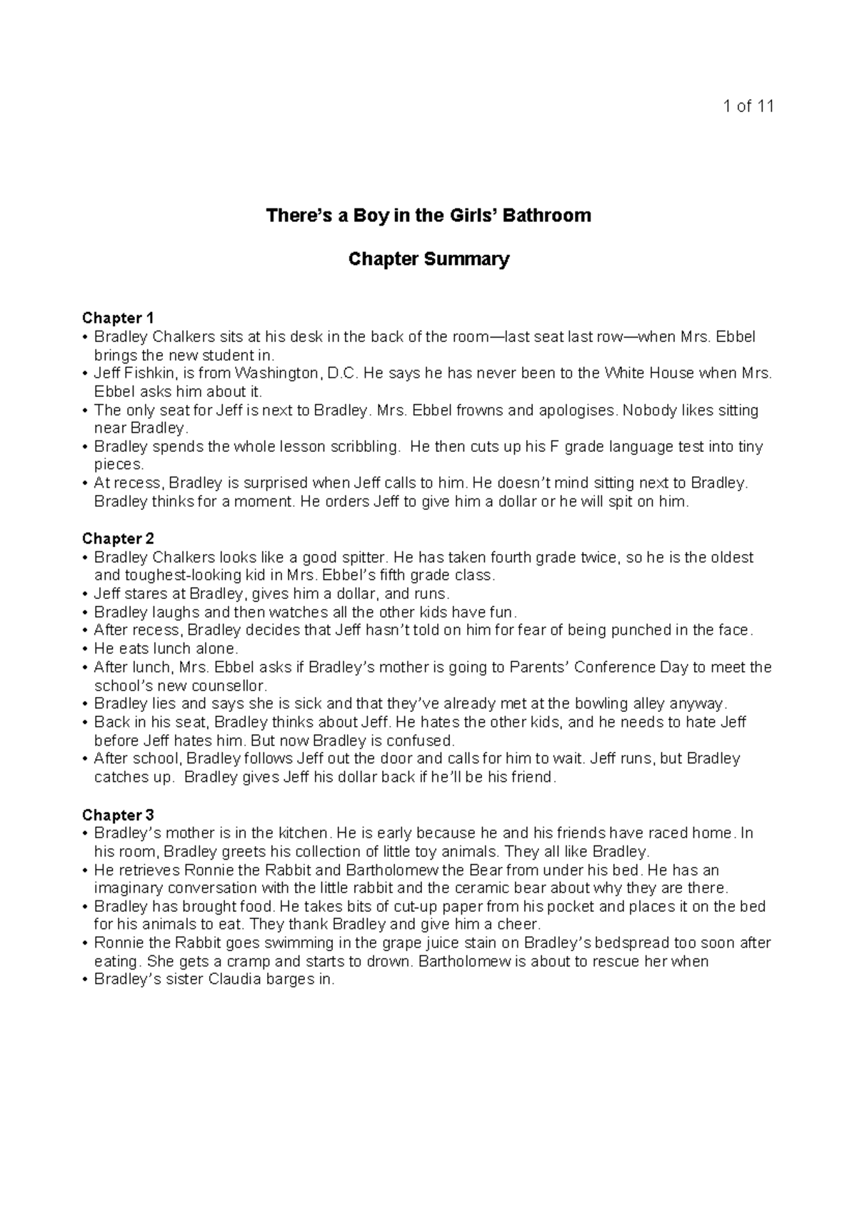 Tabigb Summary - There’s a Boy in the Girls’ Bathroom Chapter Summary ...