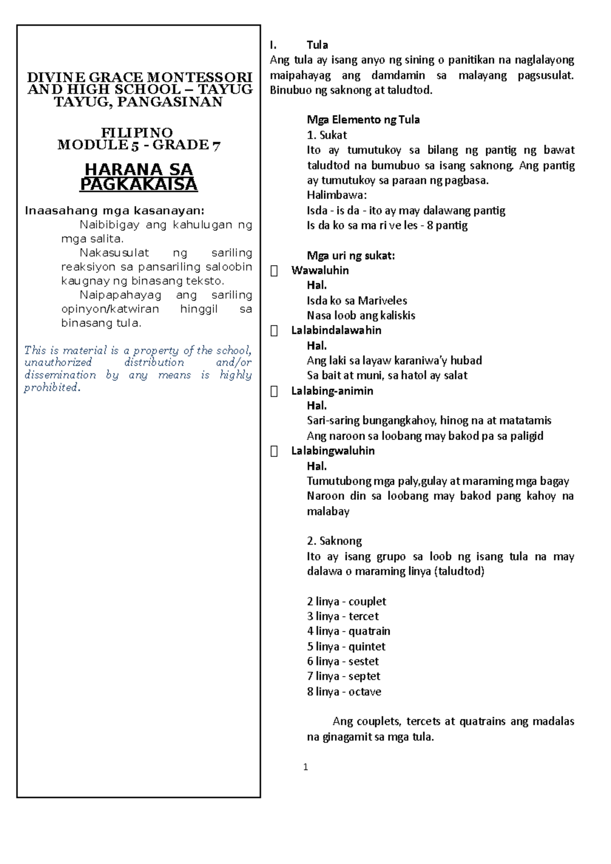 Grade 7 Module 5 Filipino I Tula Ang Tula Ay Isang An - vrogue.co Grade 7 Module 5 Filipino I Tula Ang Tula Ay Isang An - vrogue.co