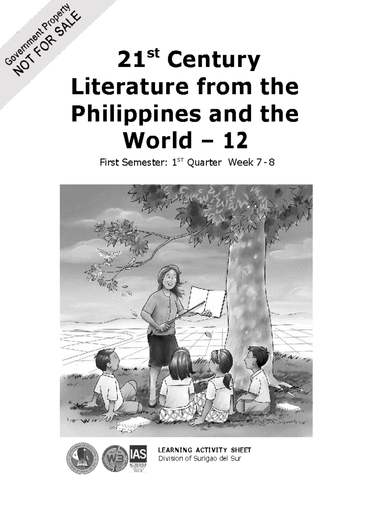 21 Century Literature from the Phils. quarter 1 WEEK 7 - 21 st Century ...