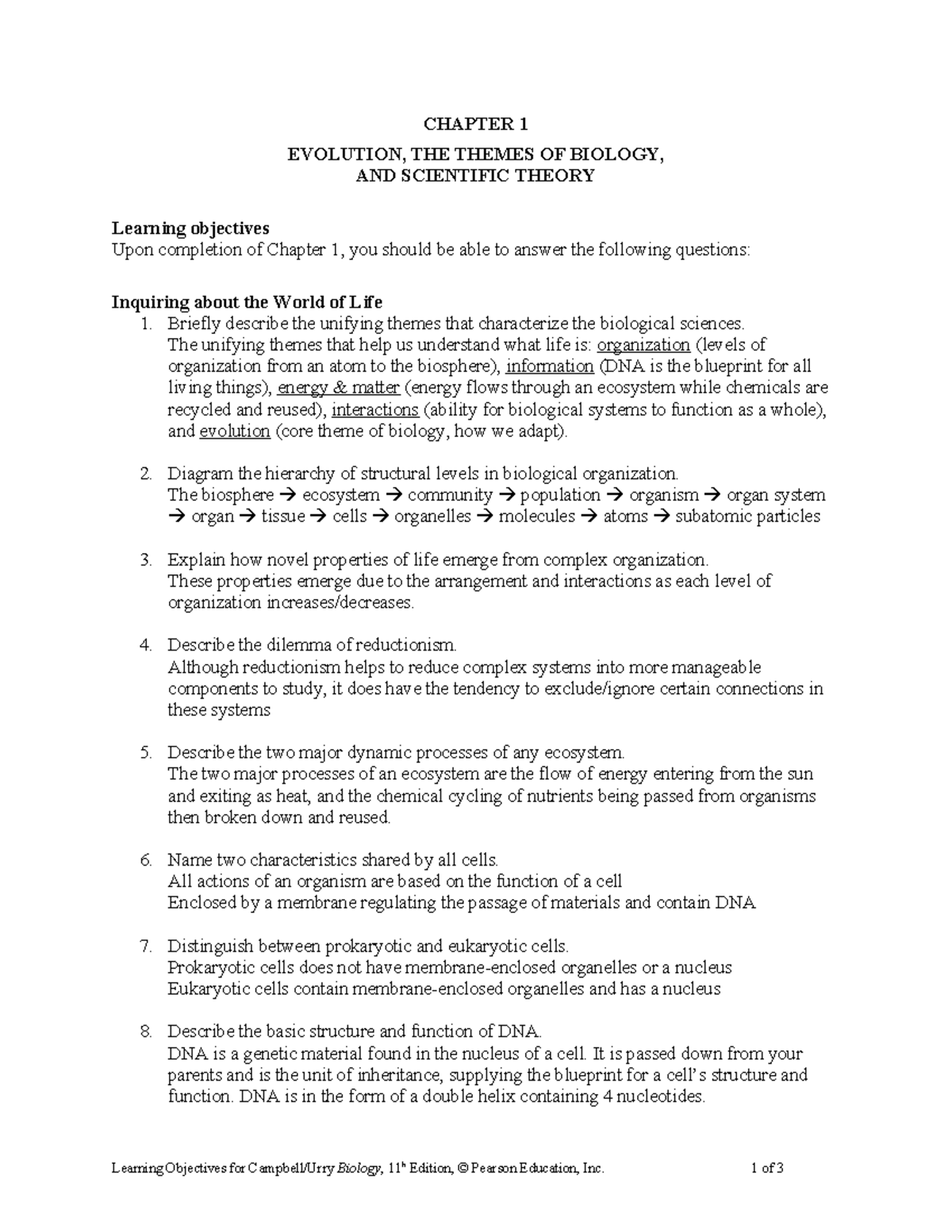 Learning Obj - Teacher made study guide, all questions answered in ...