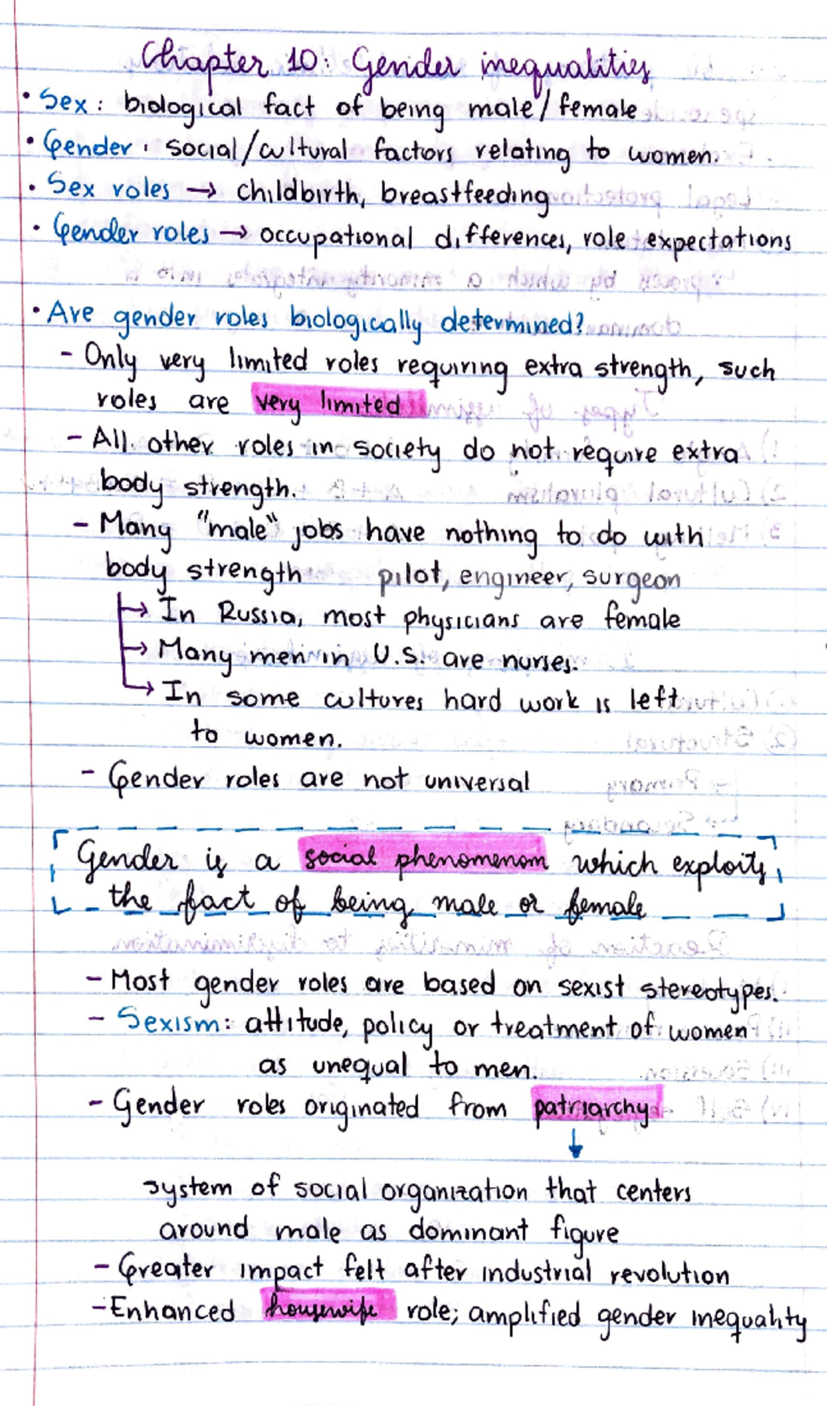 Chapter 10: Gender Inequalities -~ - ~ ·!O\ ~ ~ ,.; __ . _ • ':>_i b,o\O
